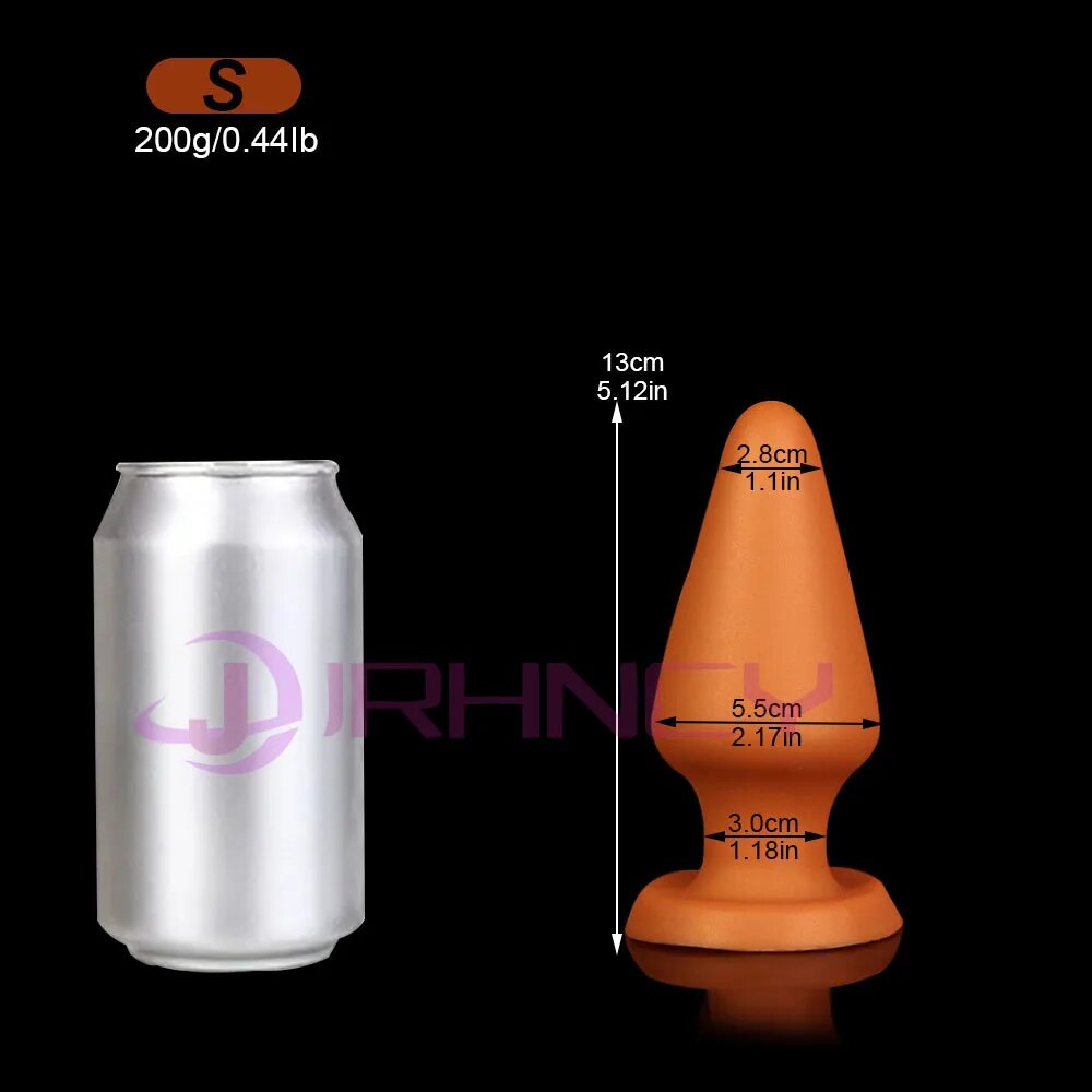 Анальная пробка с присоской и бусинами Анальная пробка Мягкая силиконовая анальная Cone Gold S