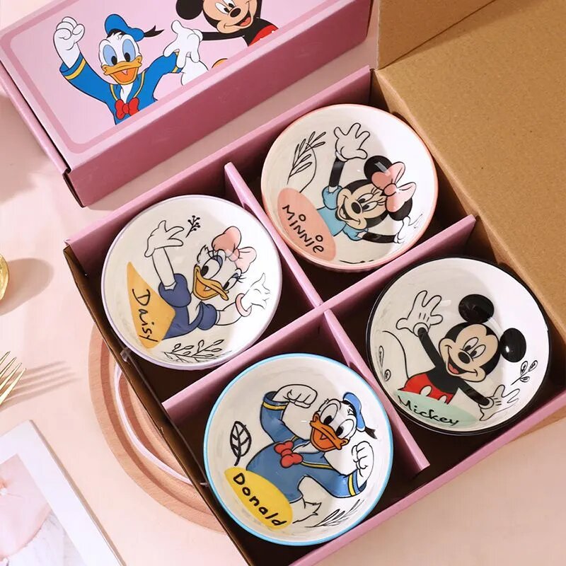 Набор кружек Disney, 350 мл, 4 шт, керамика, Микки Маус, Минни Маус, Дональд Дак, Дейзи Дак
