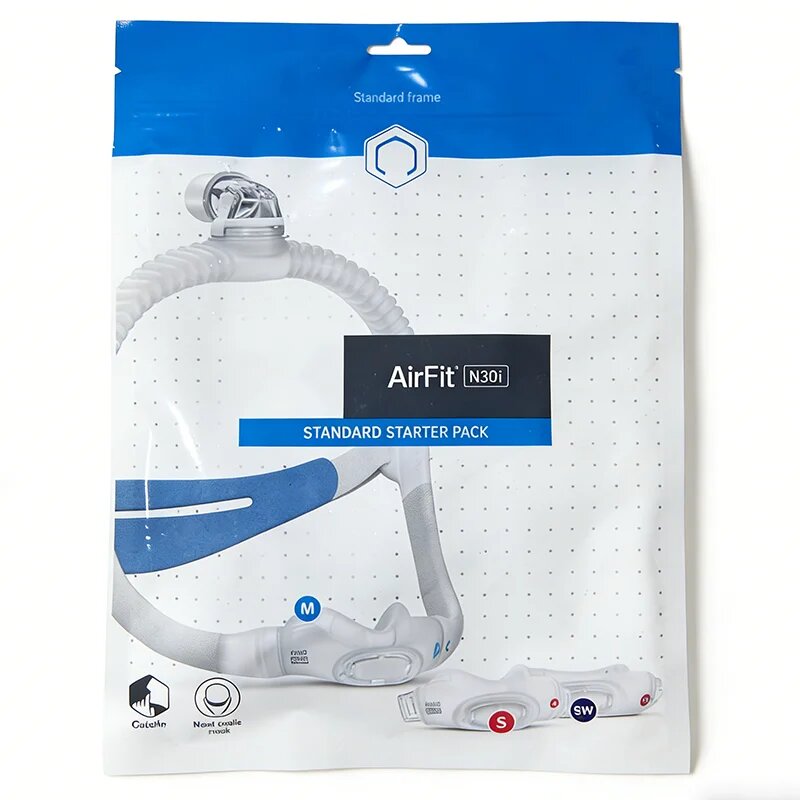 Оригинальная носовая маска AirFit N30i CPAP для Resmed Auto CPAP, носовая маска против храпа, апноэ во сне с ремешком, носовая подушечка (S/M/SW)