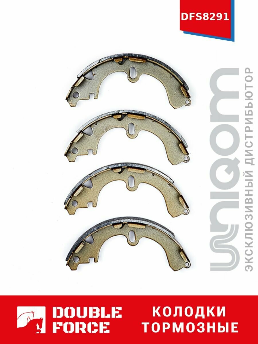 Колодки тормозные задние барабанные TOYOTA CALDINA 1997 -02, CARINA 1996-01, COROLLA 1991-02, COROLLA SPACIO 1997-01, CORONA 1996-02, RAUM 1997-03, SPRINTER CARIB 1995-02 Double Force DFS8291