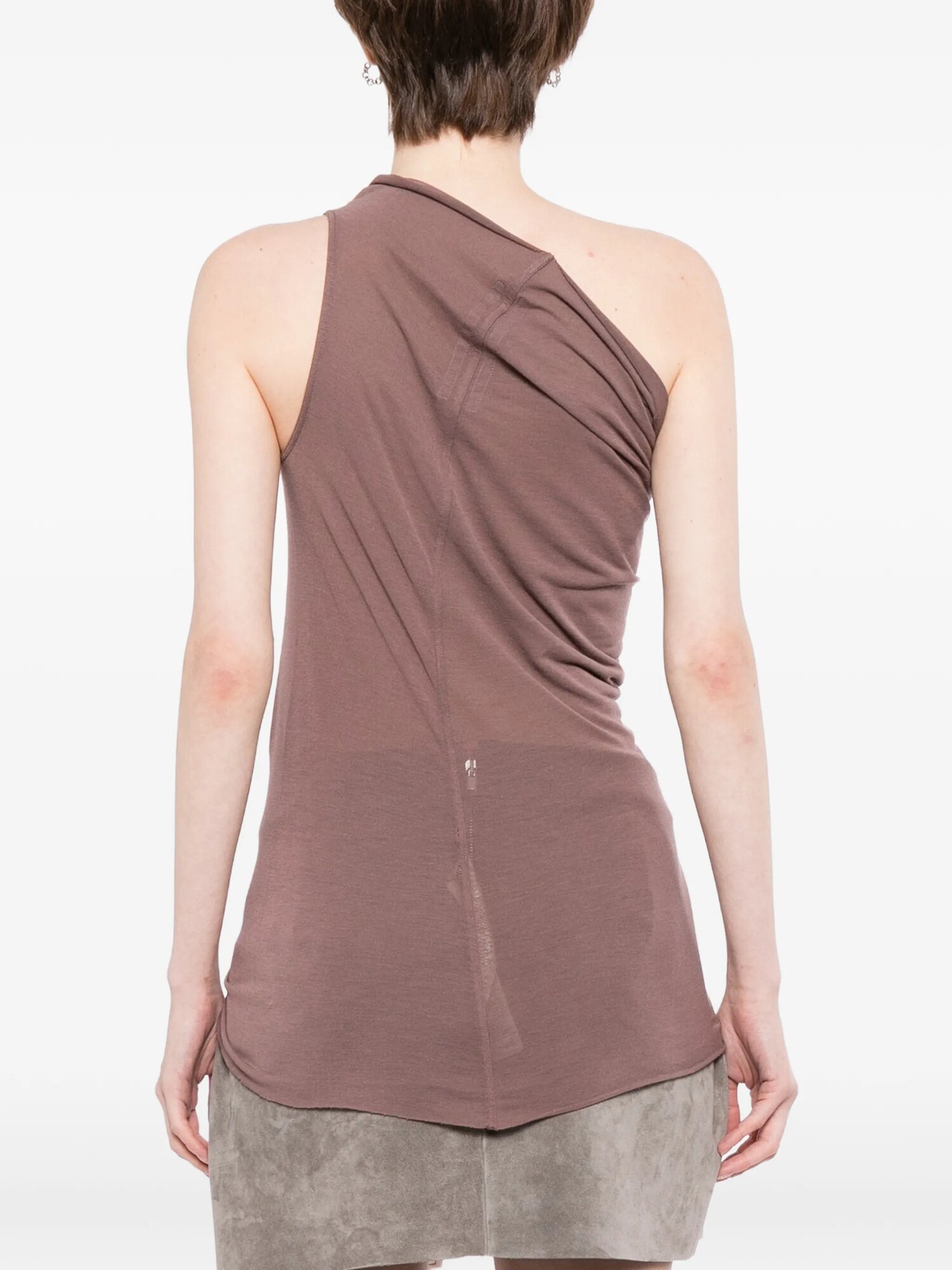 Топ Rick Owens One-shoulder draped top, размер 40 — фото 1