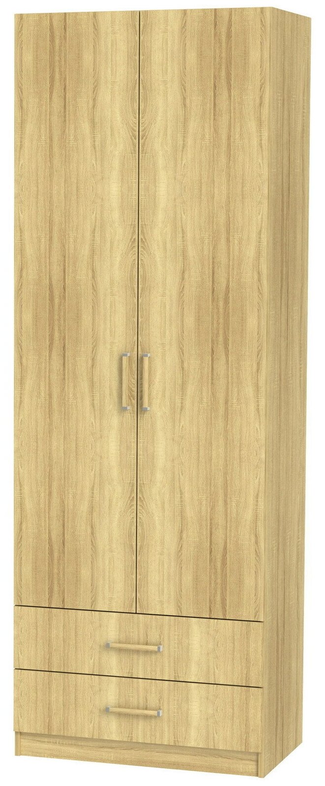 Шкаф-пенал для одежды ШК-2/2 ЛДСП/Феникс М-5 80/210/52 Дуб сонома