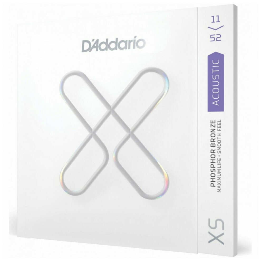 D"ADDARIO XSAPB1152 Set Acoustic Guitar XS Phosphor Bronze, 11-52, Custom Light cтруны для акустической гитары фосфорная бронза,