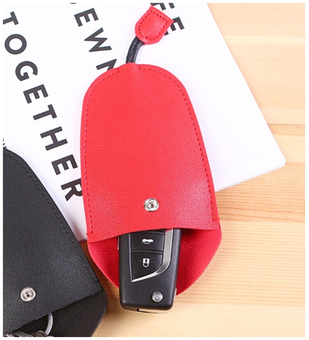 Красный чехол MyPads M-226513 для ключей от дома квартиры или автомобильного ключа Audi Mercedes kia lexus mazda Suzuki Volvo Hyundaifiat Subaru Li.
