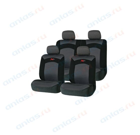 Чехлы Autoprofi Extrime 8 пр. сетка объемные черные