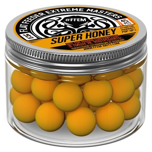 FFEM Бойлы плавающие Pop-Up 14mm Honey (45шт)