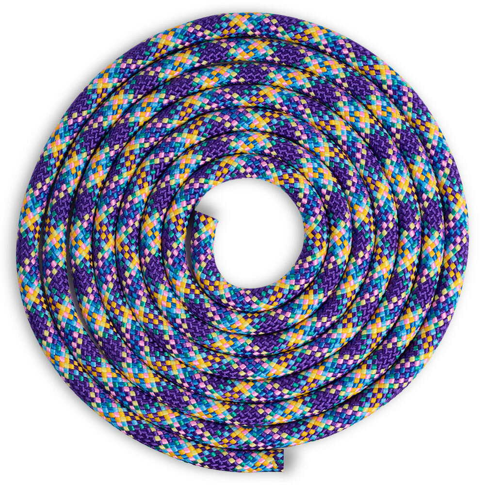 Скакалка гимнастическая Indigo Sm-360-mlt4, утяжеленная, 180г, длина 3м, шнур, мультиколор