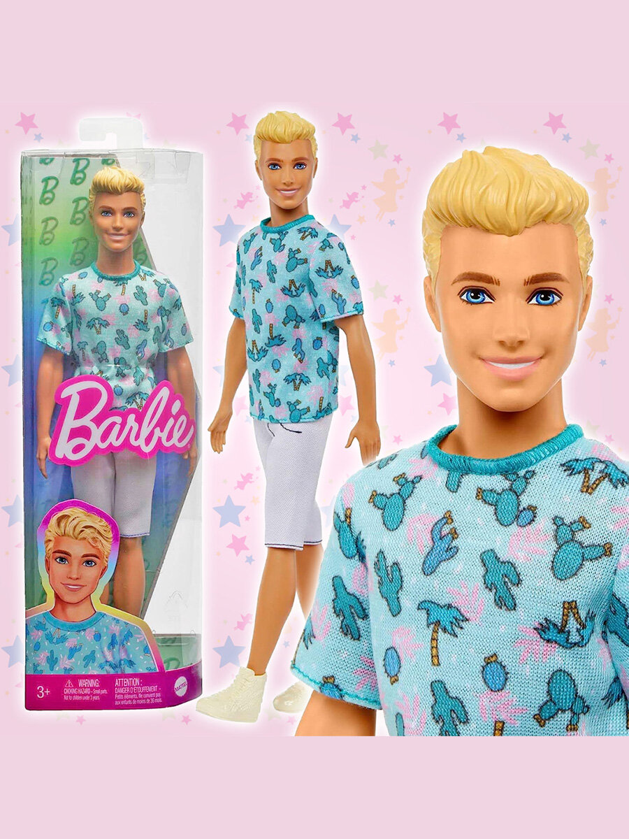 Кукла Кен блондин Barbie стиль "Кактус"