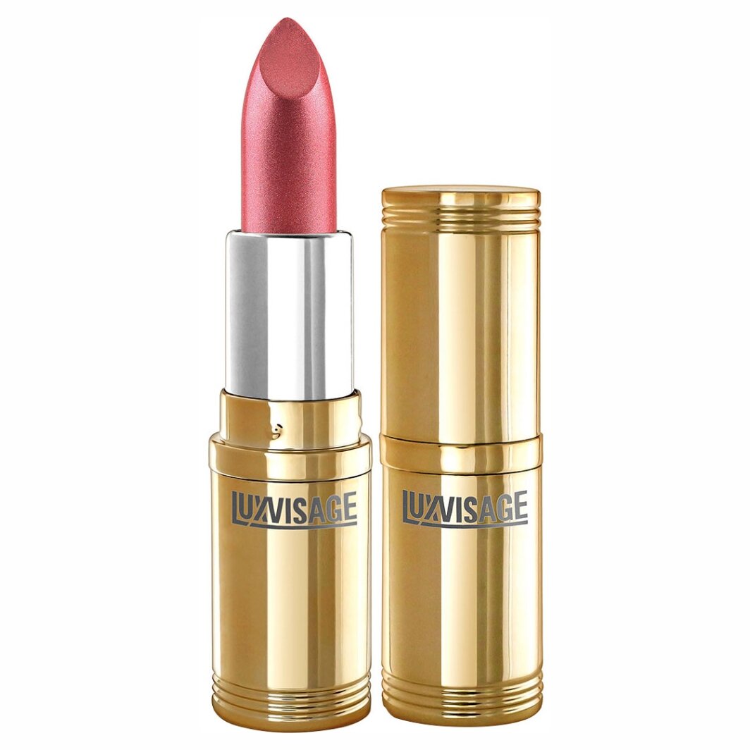 Помада для губ LuxVisage перламутровая, 26 розово-коричневый с шиммером