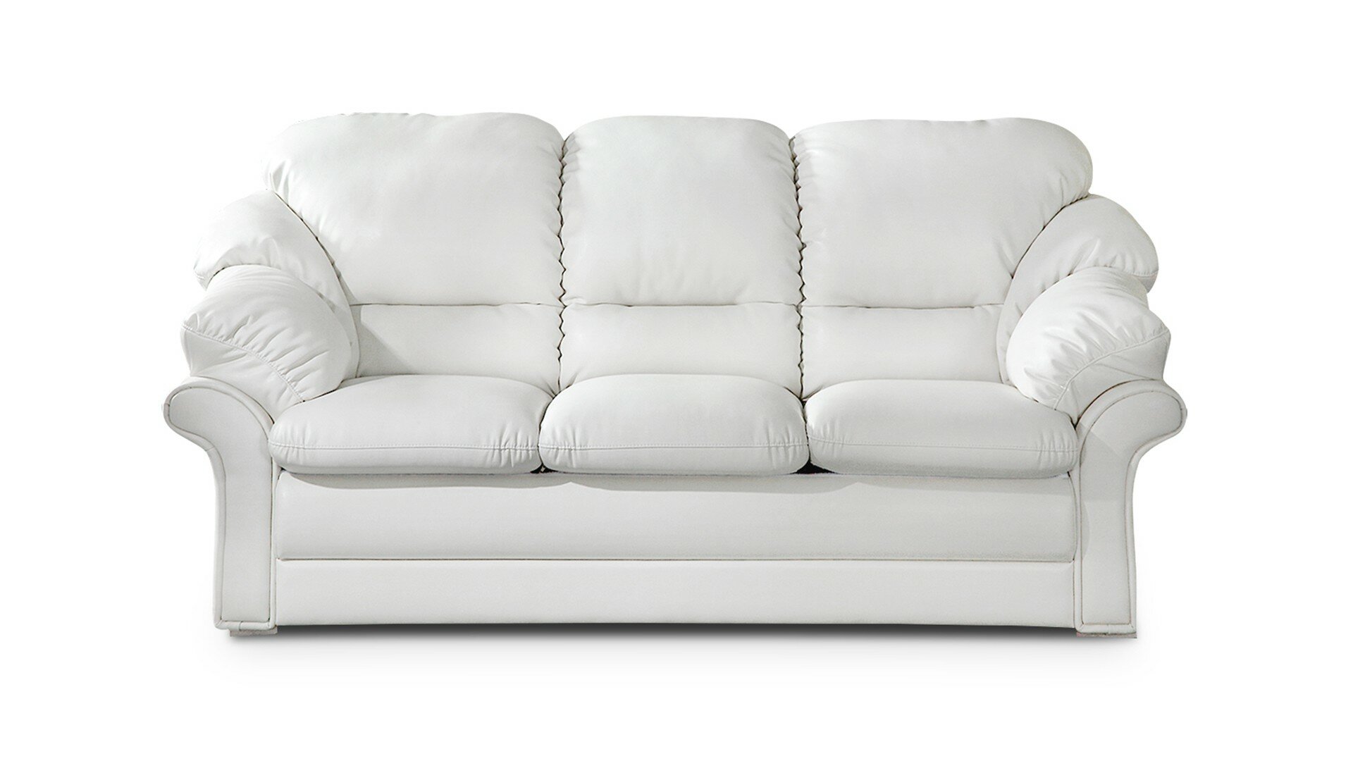 Диван Нодус трехместный Madras 1003 NEW 215x104x98 см, белый Натуральная кожа, нераскладной GOODFORM