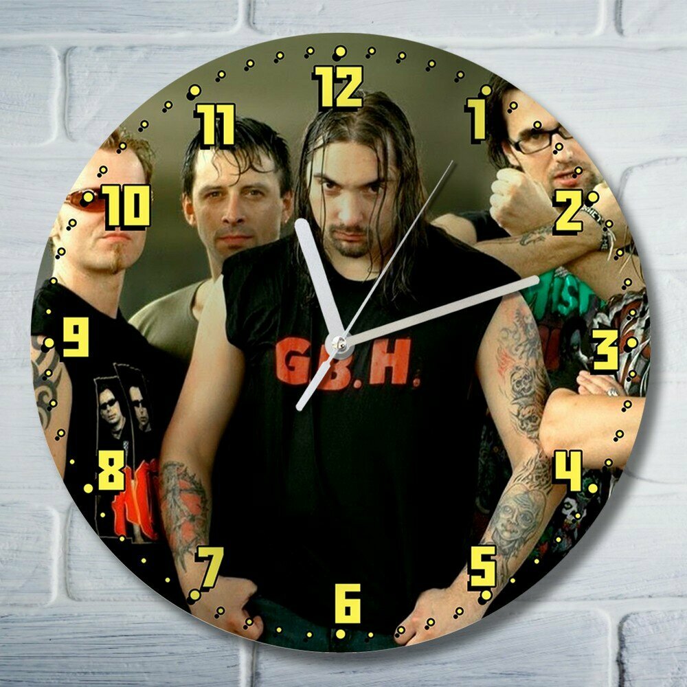 Настенные часы УФ "Музыка Король и Шут (КиШ, русский рок, музыка, Горшек, Михаил Горшенев) - 9191"