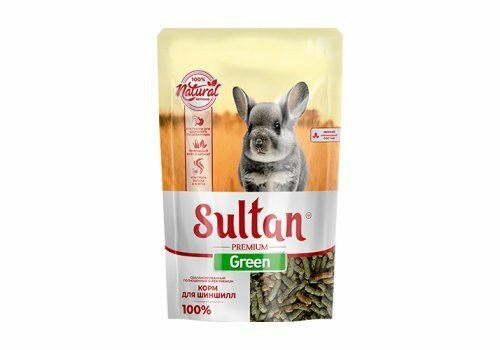 SULTAN GREEN PREMIUM Полнорационный корм для шиншилл, 650 г, 2 шт