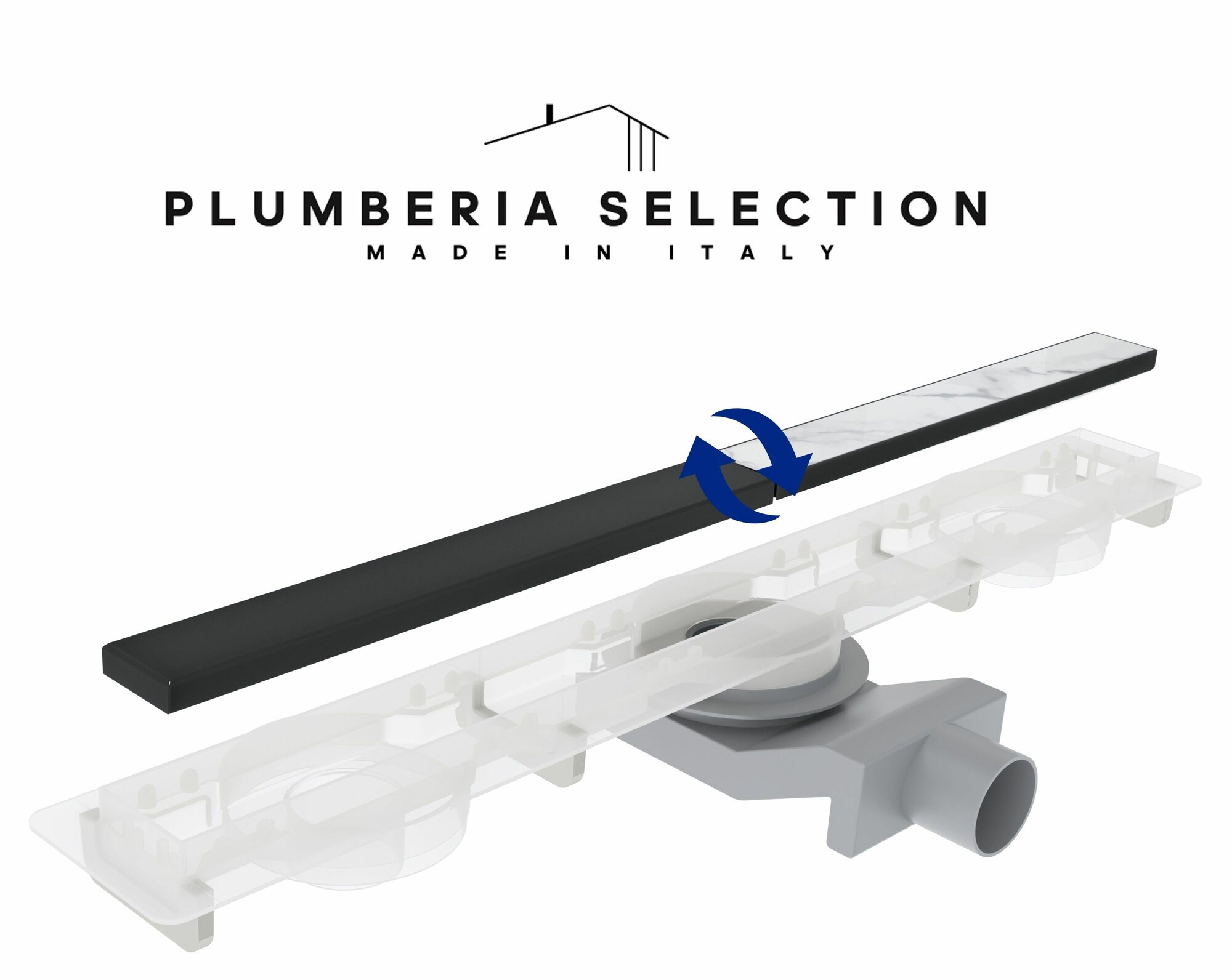 Душевой трап PLUMBERIA SELECTION PSM MODULAR PSM70NO — фото 1