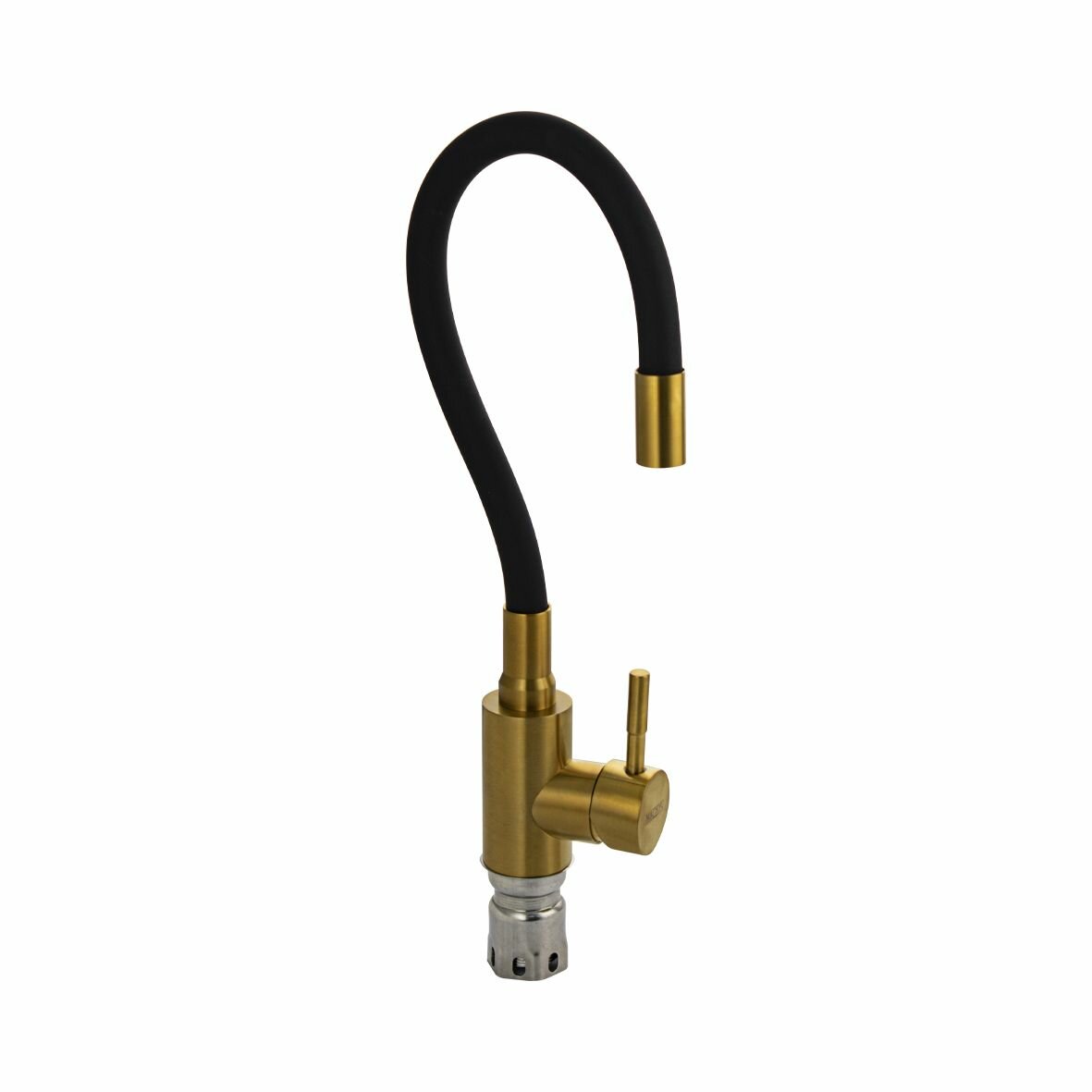 Смеситель для кухни, с гибким изливом 9267 цвет матовое золото