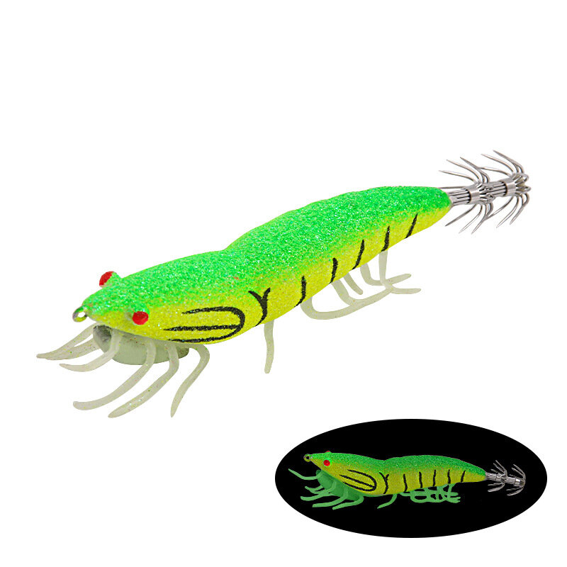 Приманка Luya, светящаяся, имитация креветки, взрывной крючок, 11.7 см, 20.5 г