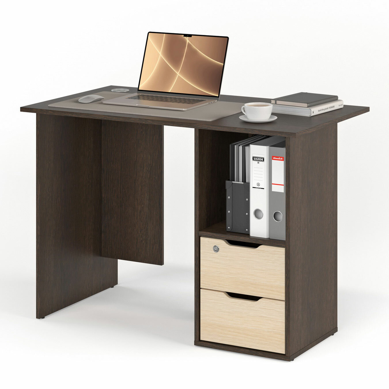 Письменный стол 007062П (цвет: венге, дуб молочный)
