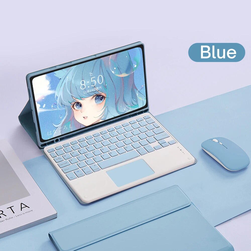 Чехол с клавиатурой для Samsung Galaxy Tab, Samsung Tab S10 Lite, S10 FE/S9 FE 10,9 дюйма, A9 Plus S7 S8 S9 11 дюймов, S9 FE Plus 12,4 дюйма/S10 FE Plus 13,1 дюйма, съемная клавиатура-книжка с гнездом для стилуса