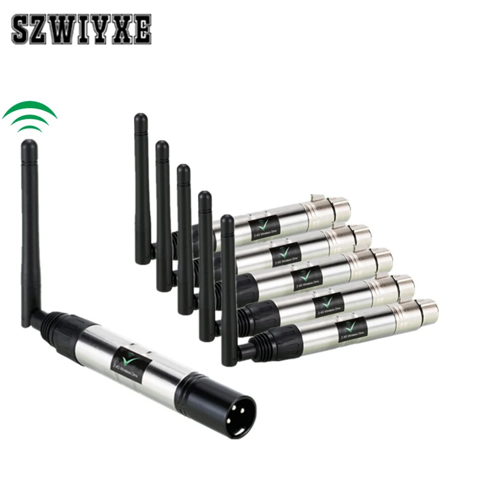 Беспроводной DMX приемник-передатчик szwiyxe, черный, EU Plug, 1T5R