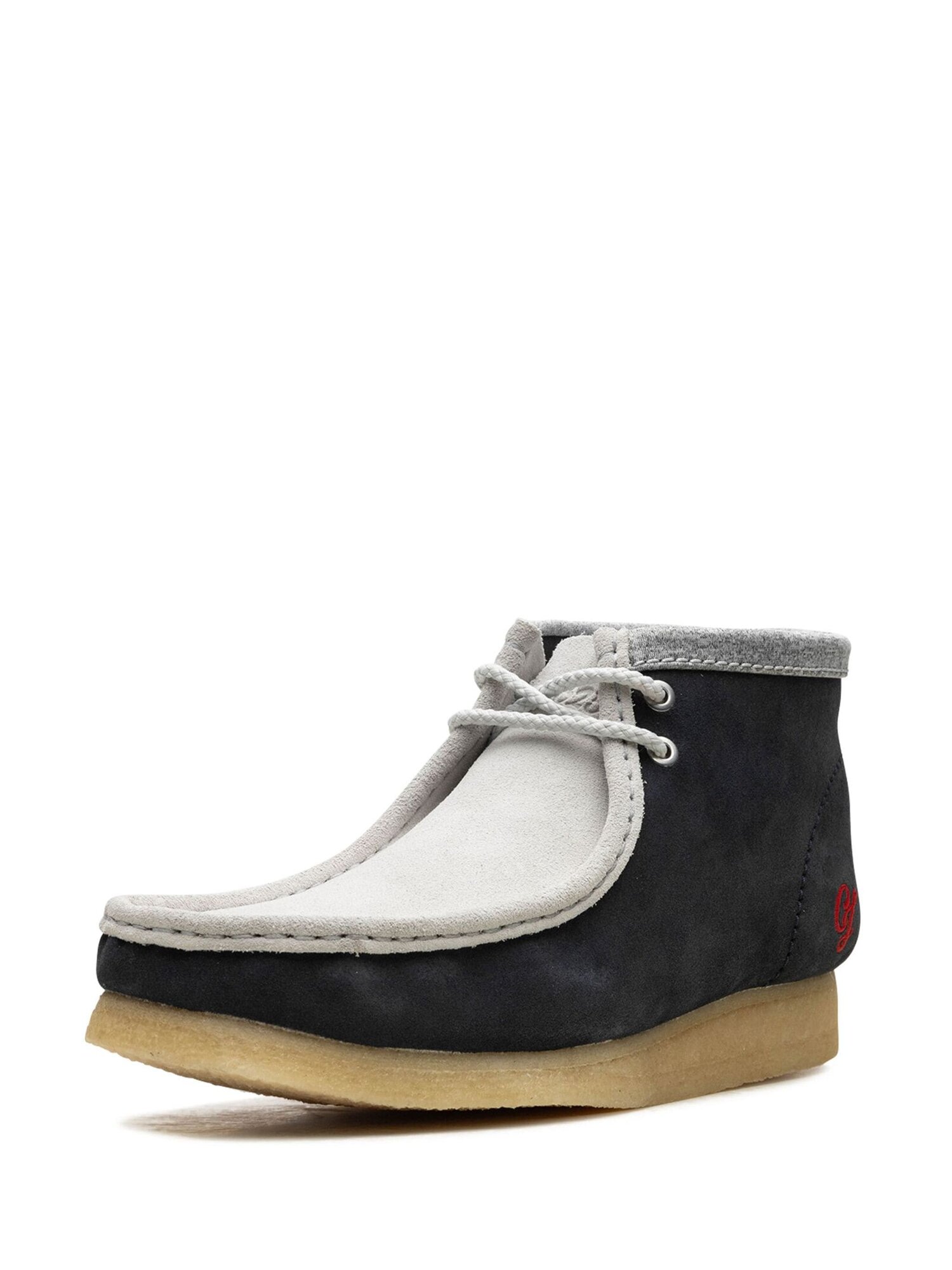 Ботинки Clarks Wallabee Navy/Grey, размер 12, blue — фото 1