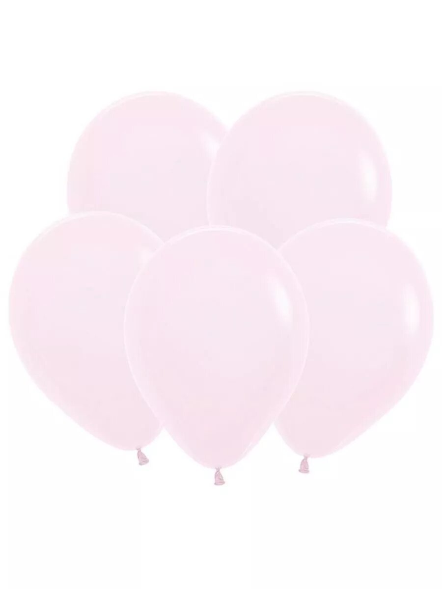 Нежно-розовый, Пастель Матовый (Макаронс) / Pink, латексный шар (5"/12,5 см ) 100 шт. / SEMPERTEX, Колумбия