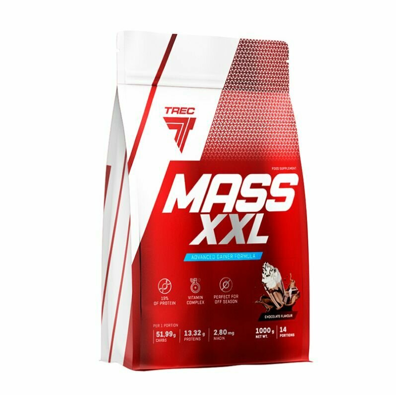 Гейнер Trec Nutrition, "Mass XXL", 1000 гр, шоколад