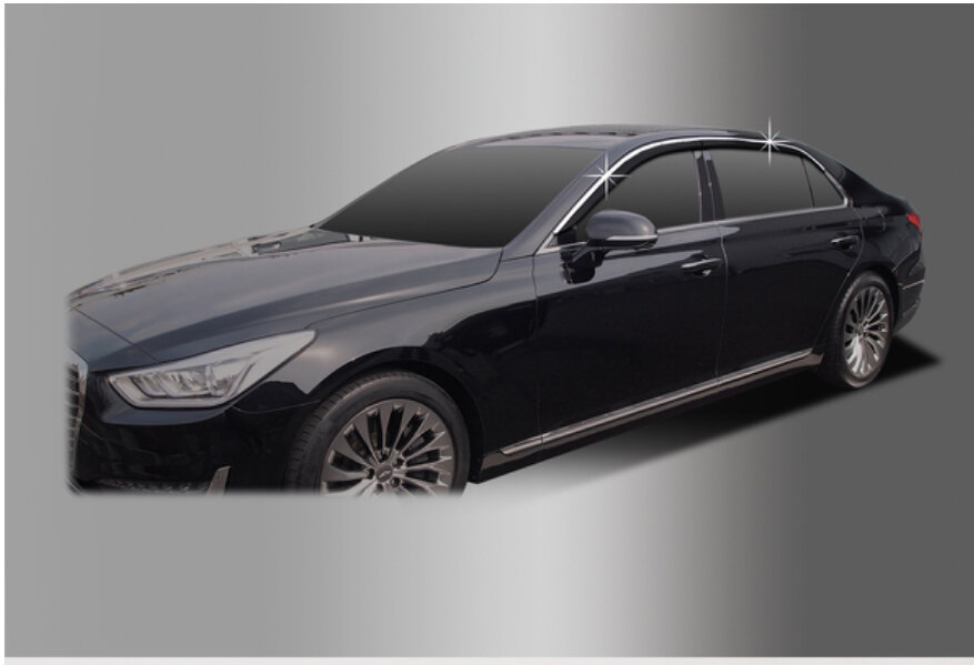 Genesis G90 Дефлекторы с хромированным молдингом