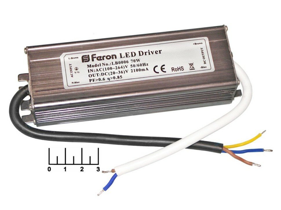Драйвер светодиода 2.1A/20-36VDC 100-264VAC 70W LB0006 Feron
