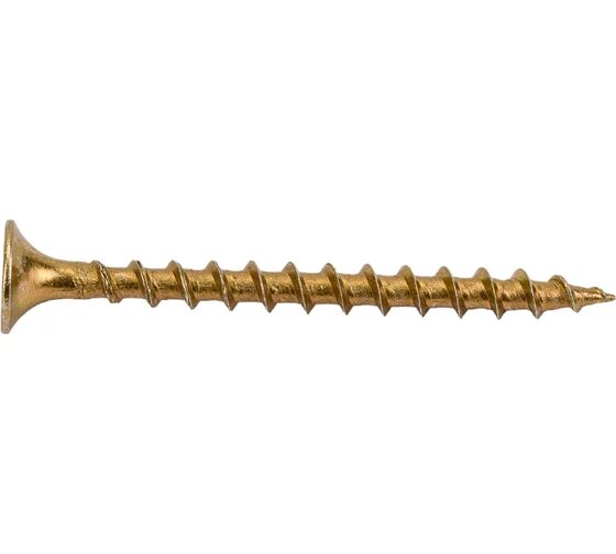 Саморезы Gigant 3,5x45, потайная головка, крупный шаг, желтый цинк, 1 кг (примерно 388 шт) 123511