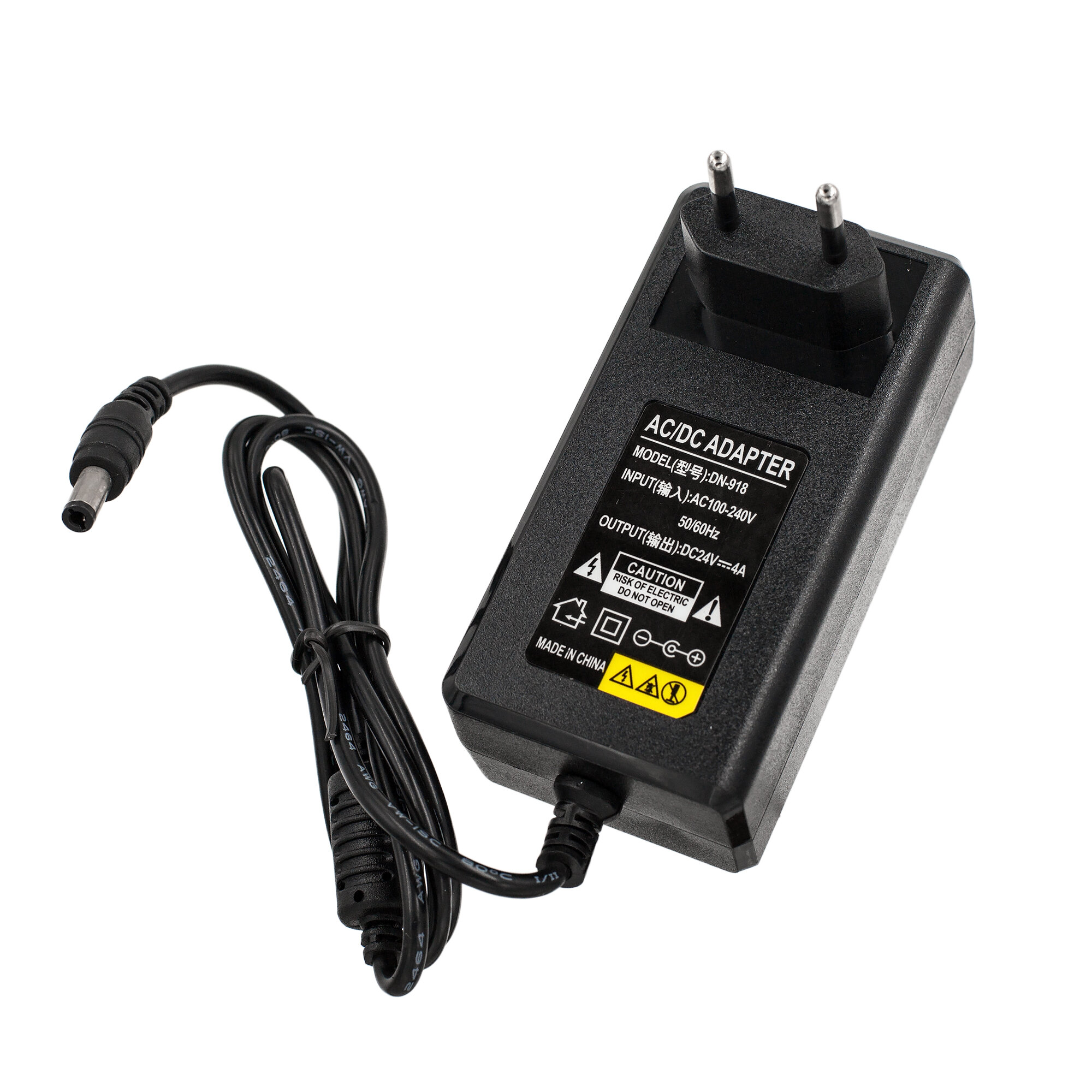 Блок питания для терминалов / трансформаторов / светодиодных лент / систем видеонаблюдения / маникюрных ламп - 24V 4A 5.5x2.5 96W