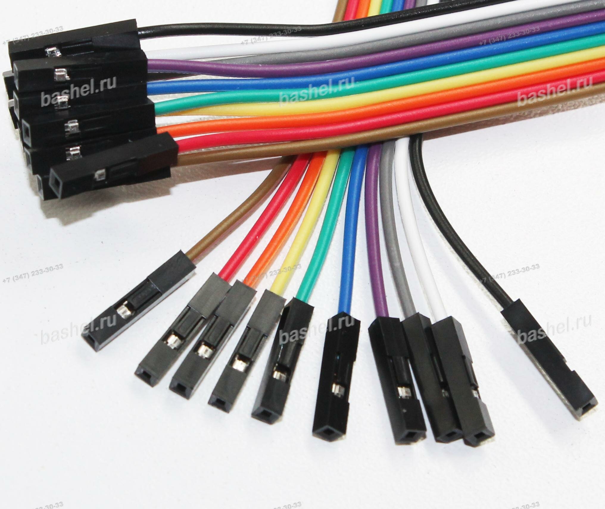 Jumper Wire 1-pin 2.54-pitch F/F 100мм, 10шт, Набор макетных перемычек