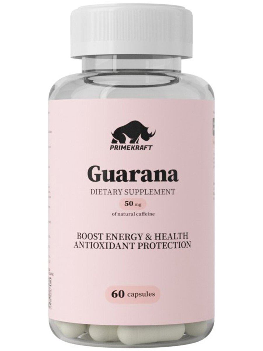 Энергетический напиток Prime Kraft "Guarana", 60 капс, без сахара