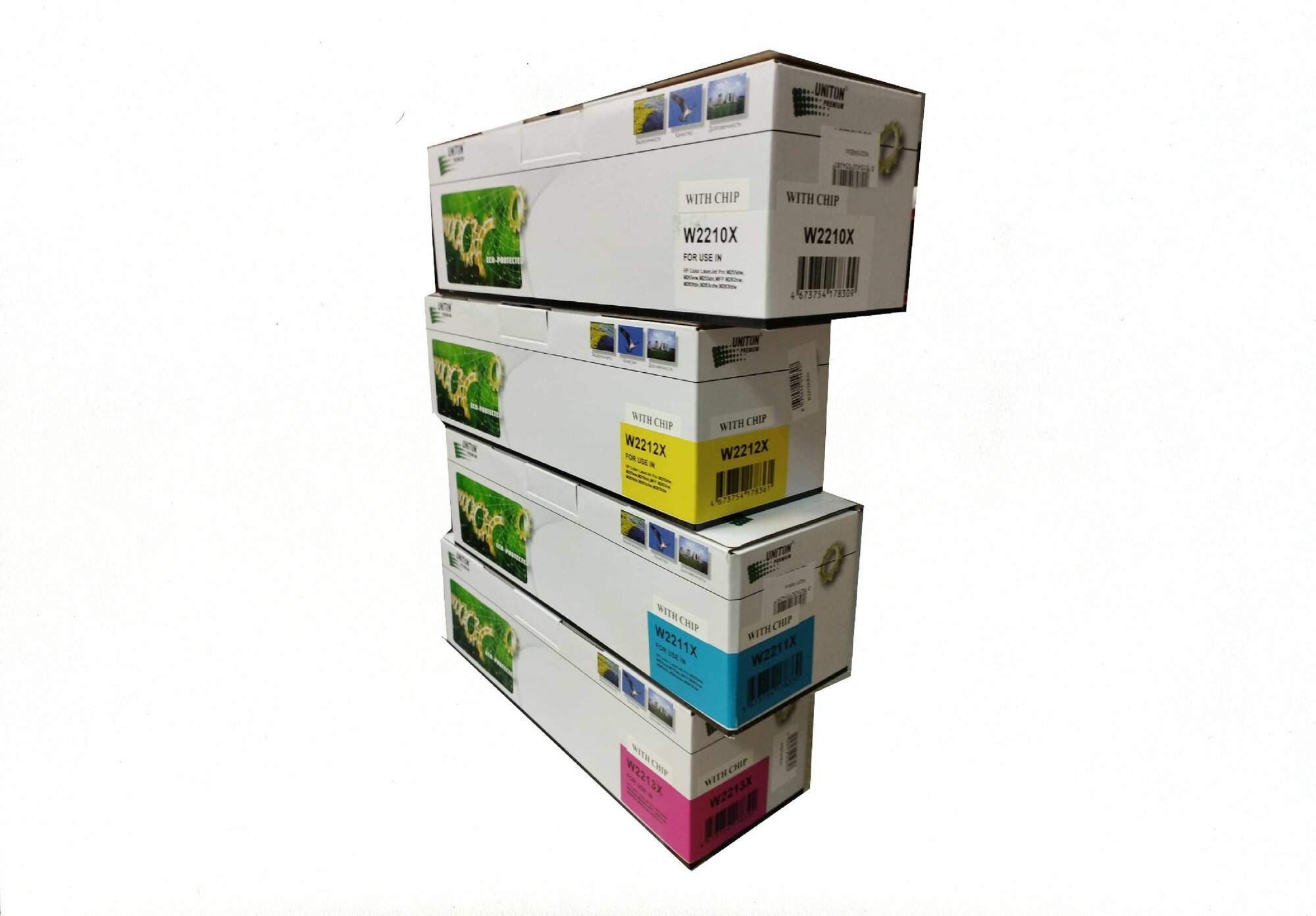 Комплект картриджей Uniton Premium 207X С чипом! W2210X/ W2211X/ W2212X/ W2213X - 4 шт.