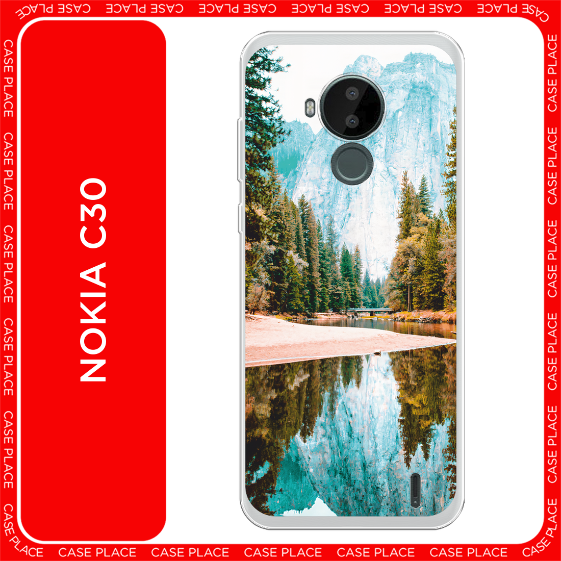 Чехол на Nokia C30 / Нокия C30 с принтом Горы 11