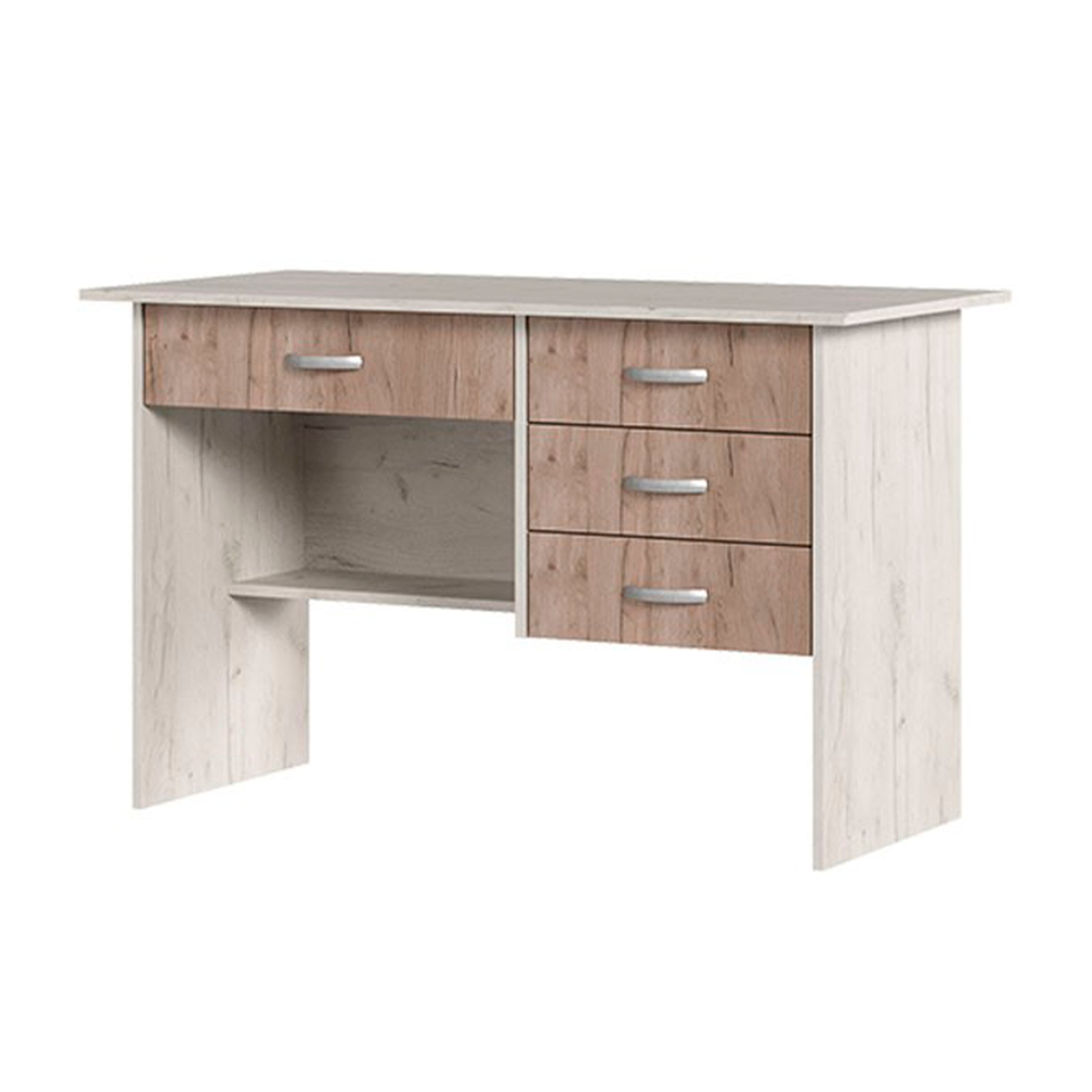 Компьютерный стол игровой Сити (1200х750х590 мм) дуб крафт белый/дуб крафт серый