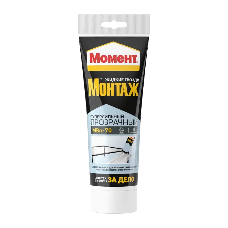 Клей монтажный прозрачный Момент суперсильный 185 г