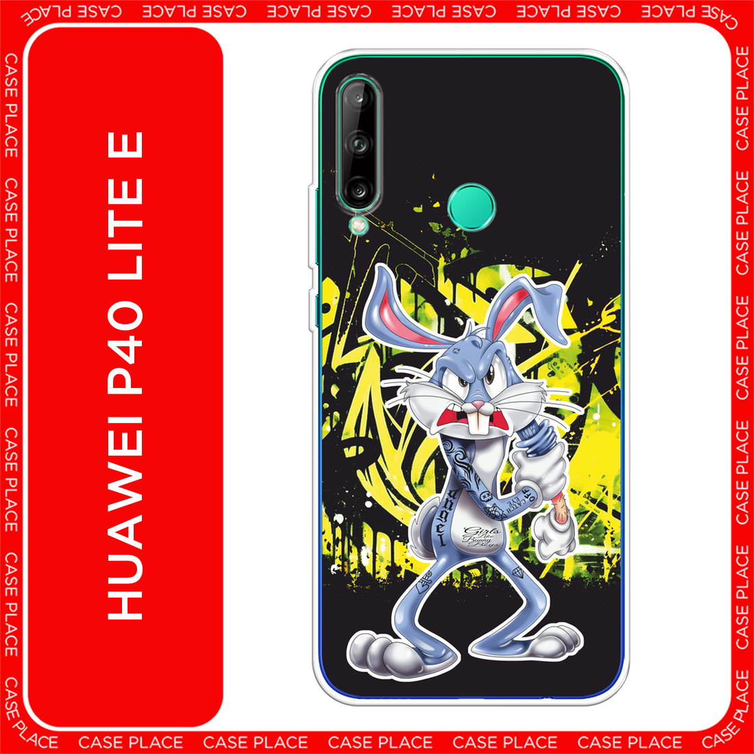 Чехол на Huawei P40 Lite E/Y7p/Honor 9C / Хуавей P40 Lite E/Y7p/Хонор 9C с принтом Матёрый Багз Банни