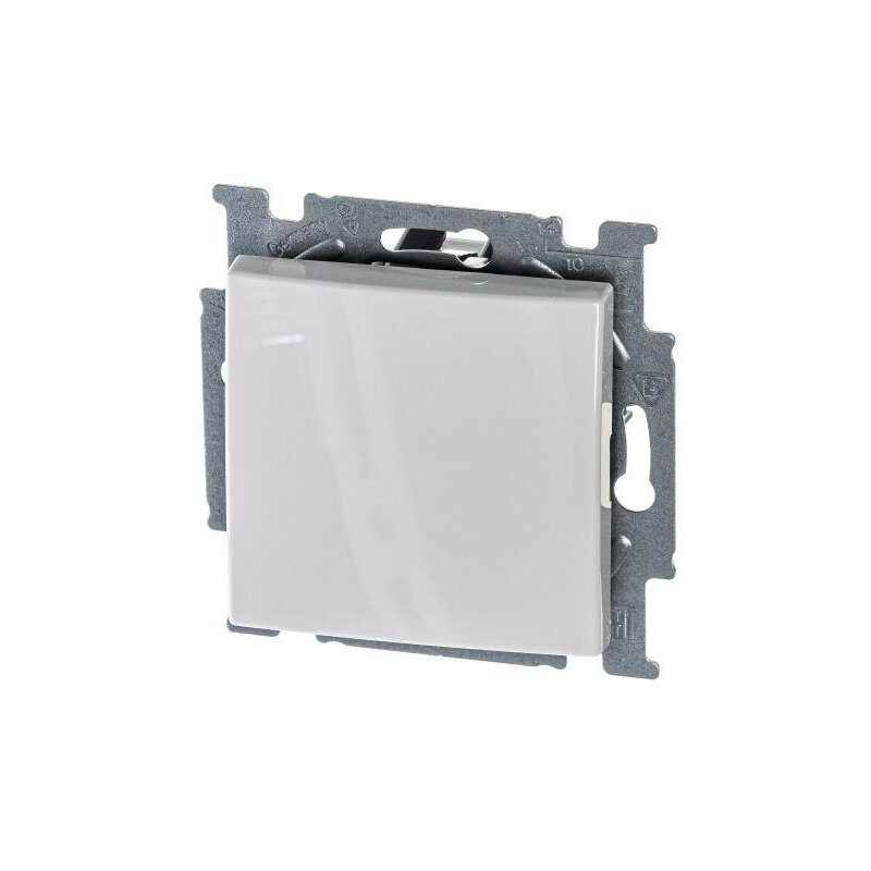 Механизм 1-клавишного, 1-пол. перекрестного переключателя с клавишей, Basic 55, альп. белый, ABB 2CKA001012A2145 (1 шт.)