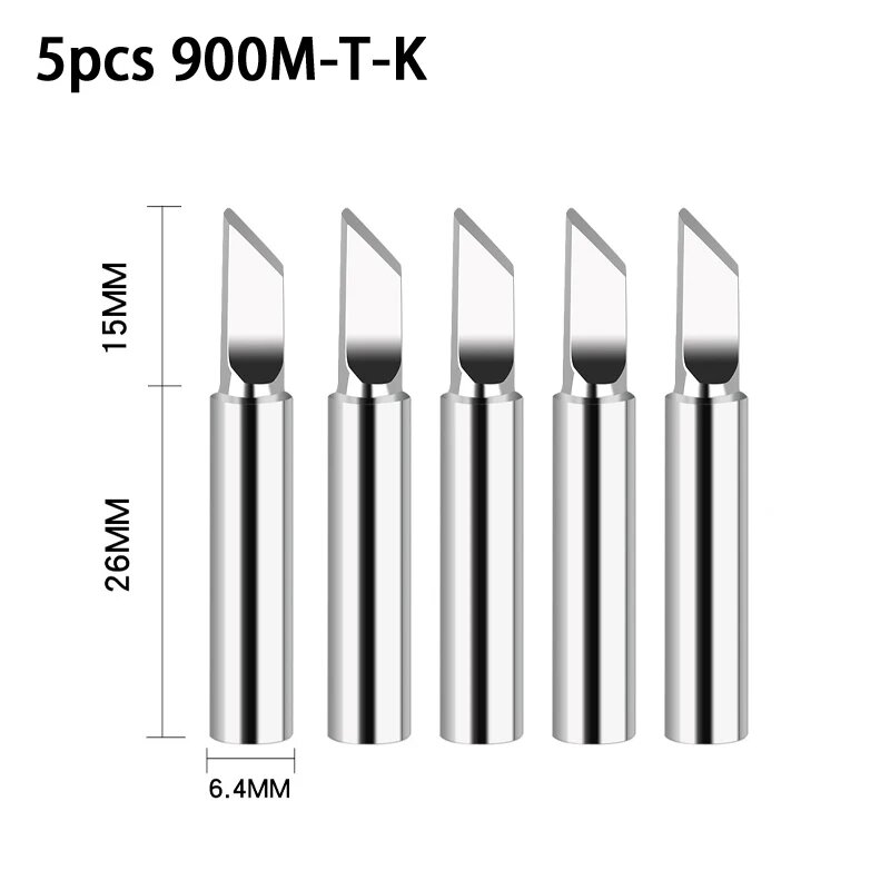 Наконечники для паяльника серии 900M-T K/SK/B/I/IS/1C/2C/3C/4C/2.4D/3.2D, бессвинцовая сварочная головка BGA, аксессуары для паяльника, 5 упаковок