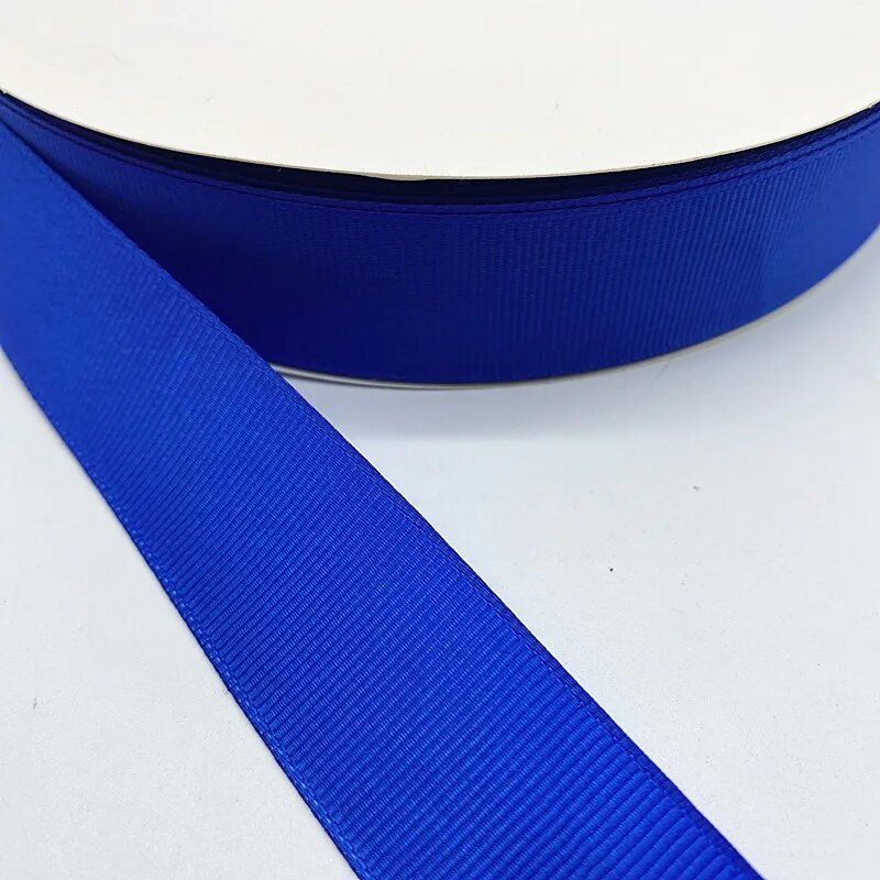 QQHYMJGT Репсовые атласные ленты 10-50 мм 5 ярдов Синий, 06, 25mm(5yards)