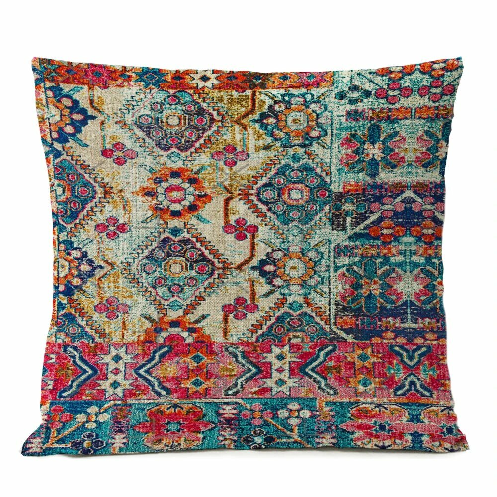 Льняные декоративные подушки 45x45 см / 50x50 см 60x60cm, Бирюзовый, 15