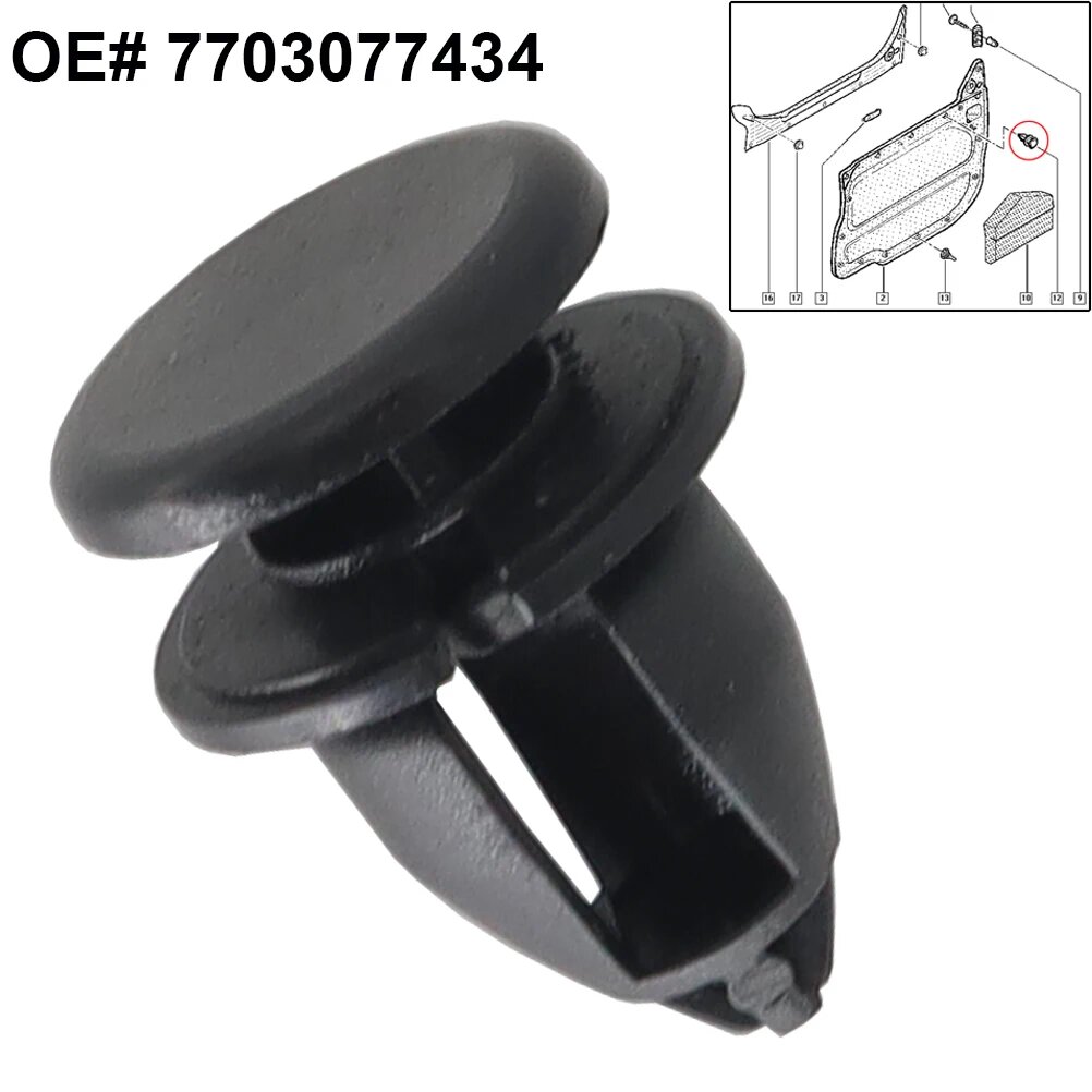 20 шт. Крепежные клипсы для внутренней отделки боковых дверей автомобиля для BMW, Renault Trafic, Kangoo, Opel Vivaro (OE) # 7703077434