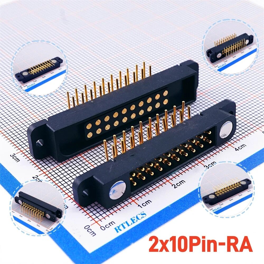 RTLECS 2x10Pin 90° Pogo Pin разъем