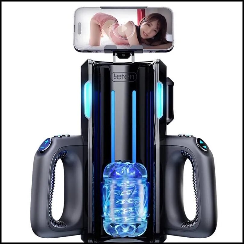 Leten CANNON KING PRO, мастурбатор для мужчин, высокоскоростной автоматический телескопический трастинг, реалистичная киска-вагина со стонущим голосом и держатель для телефона