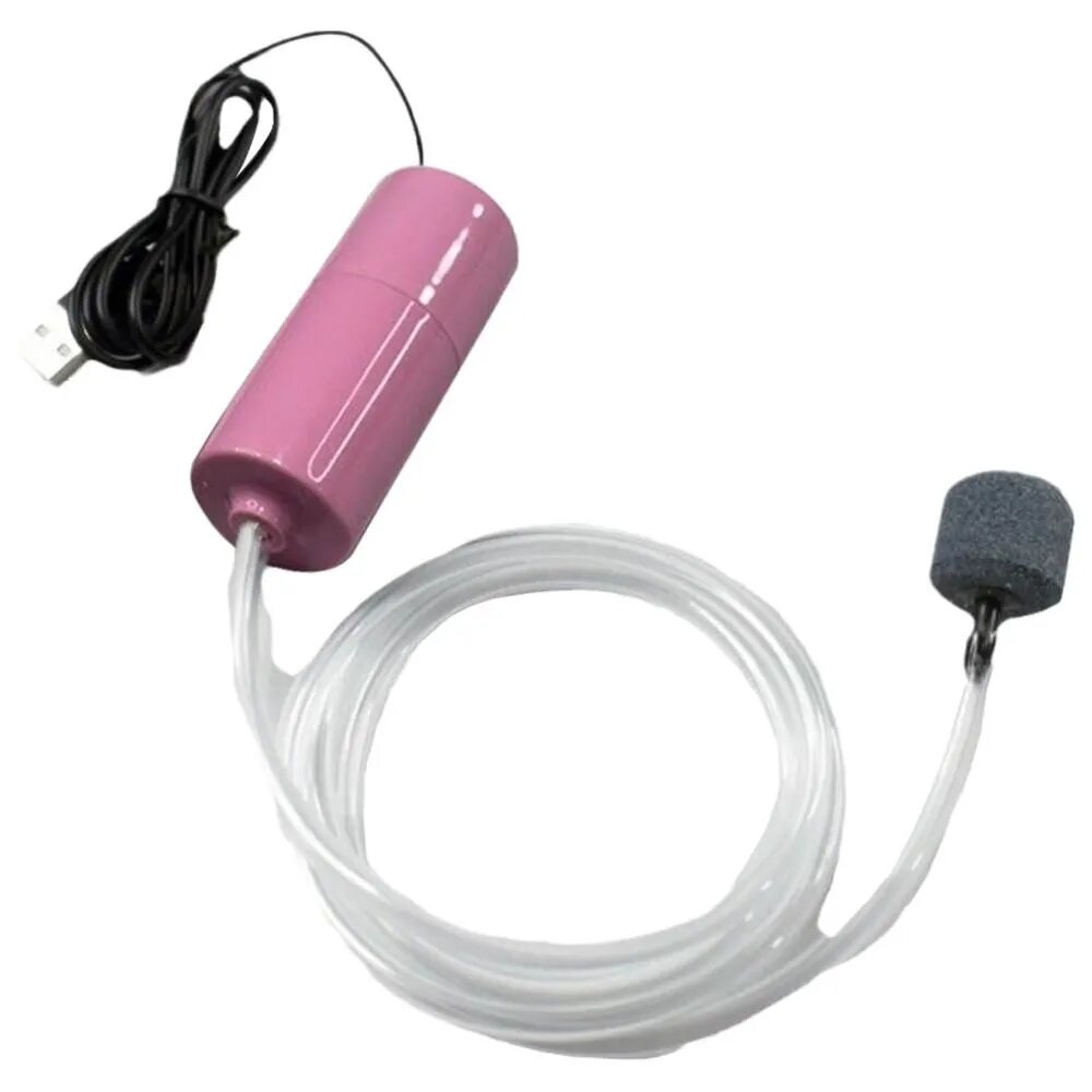 Портативный мини USB аэратор для аквариума, с камнем и силиконом