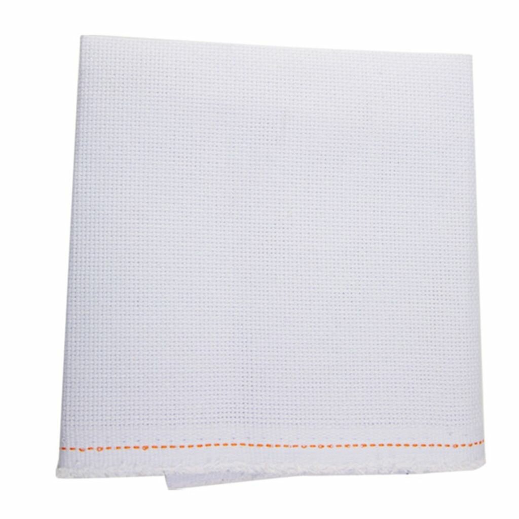 Ткань с ручной вышивкой-ткань для вышивания крестиком белая 30х45см