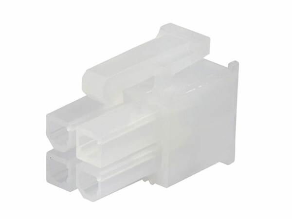 Вилка MOLEX 39-01-2040 провод-провод/плата "мама" Mini-Fit Jr 4,2 мм PIN 4 2x2 на провод, без контактов, 1шт