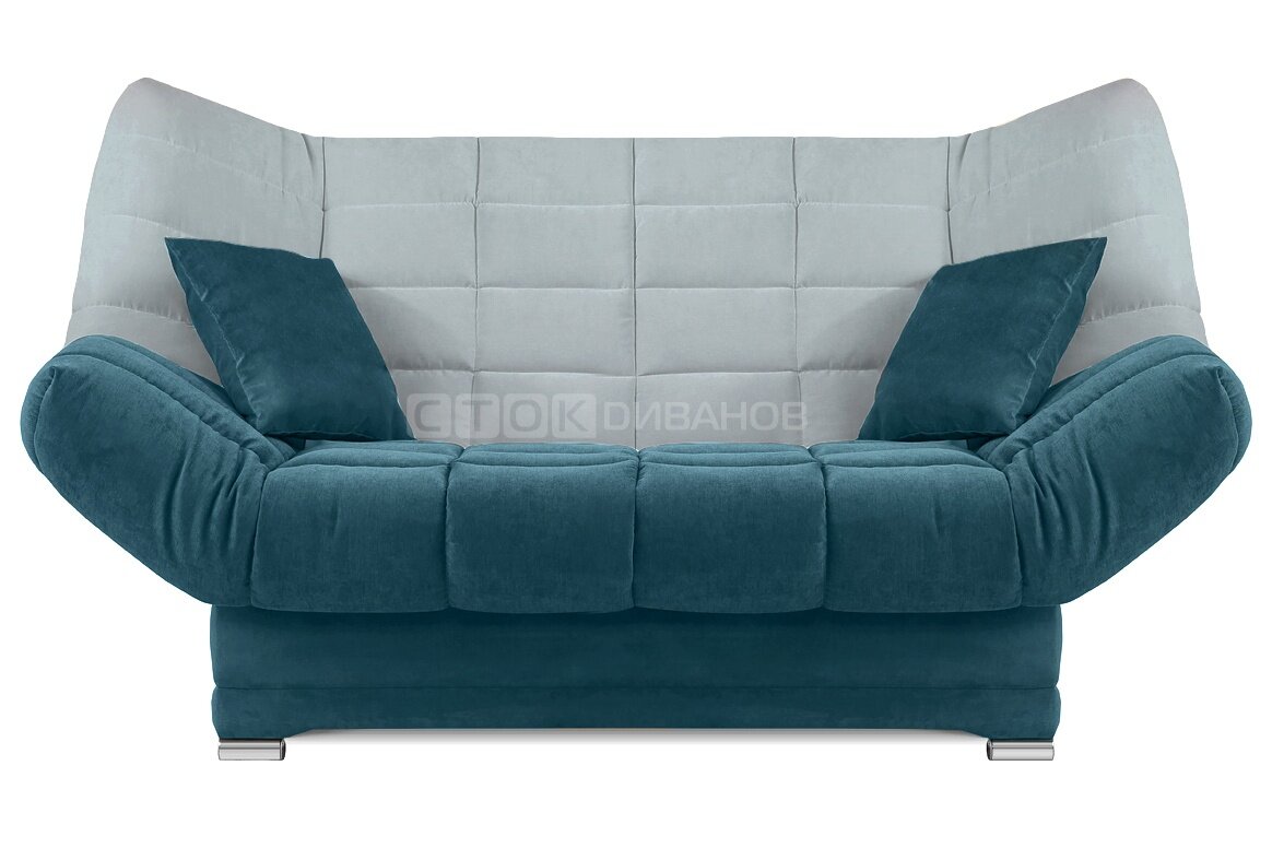 Диван Сток Диванов Велюр, аквамарин велюр, механизм клик-кляк, съёмный чехол