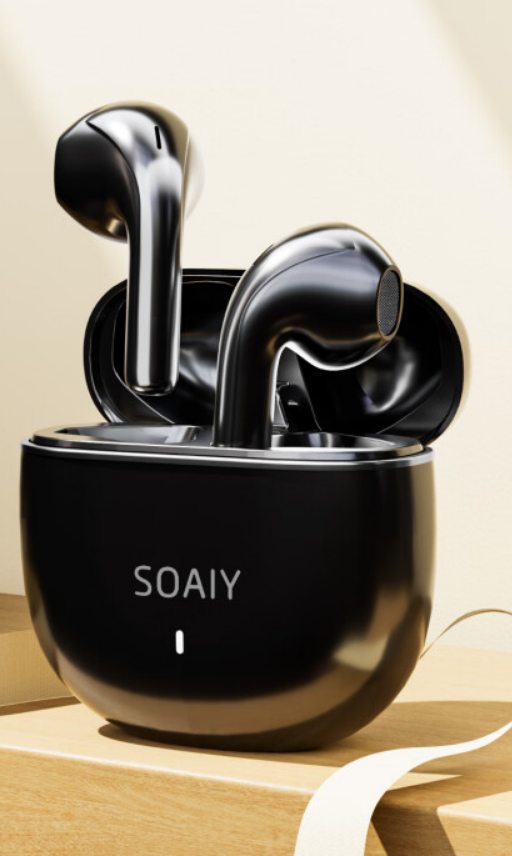 Беспроводные наушники Soaiy SR10pro , цвет черный