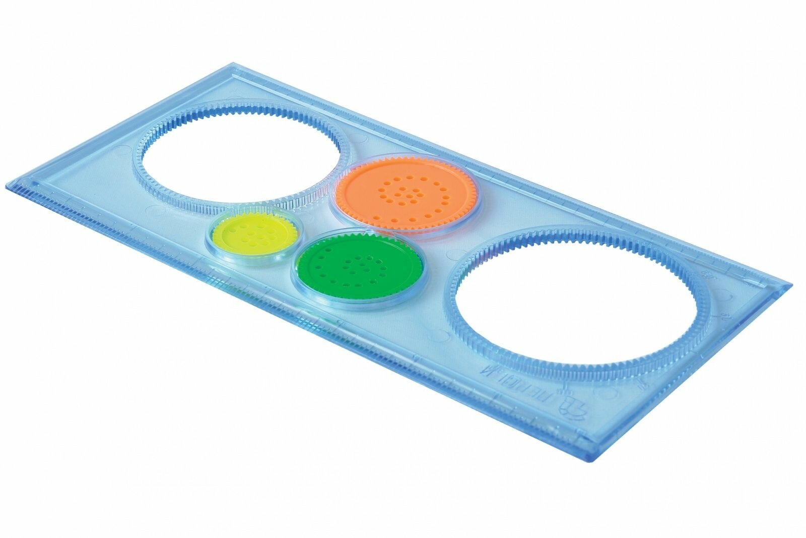 Линейка-спирограф №1 School 20,8 см, пластик