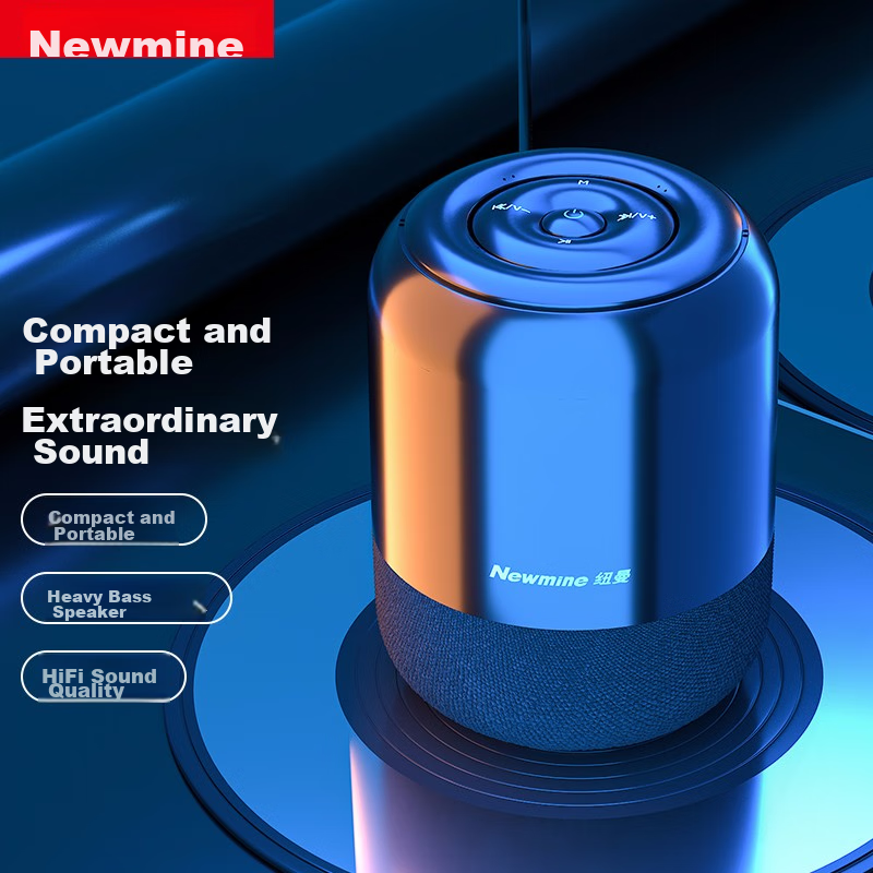 Newman BT51 Bluetooth Speaker, Computer Speaker, Home Desktop Subwoofer, Mini Portable Car Speaker, Laptop Speaker, WeChat Payment, Card-Insertable Player